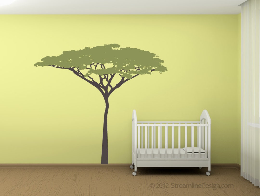 Acacia Tree Vinyl Wall Decal: Safari Nursery Decor (76" Tall) - Etsy