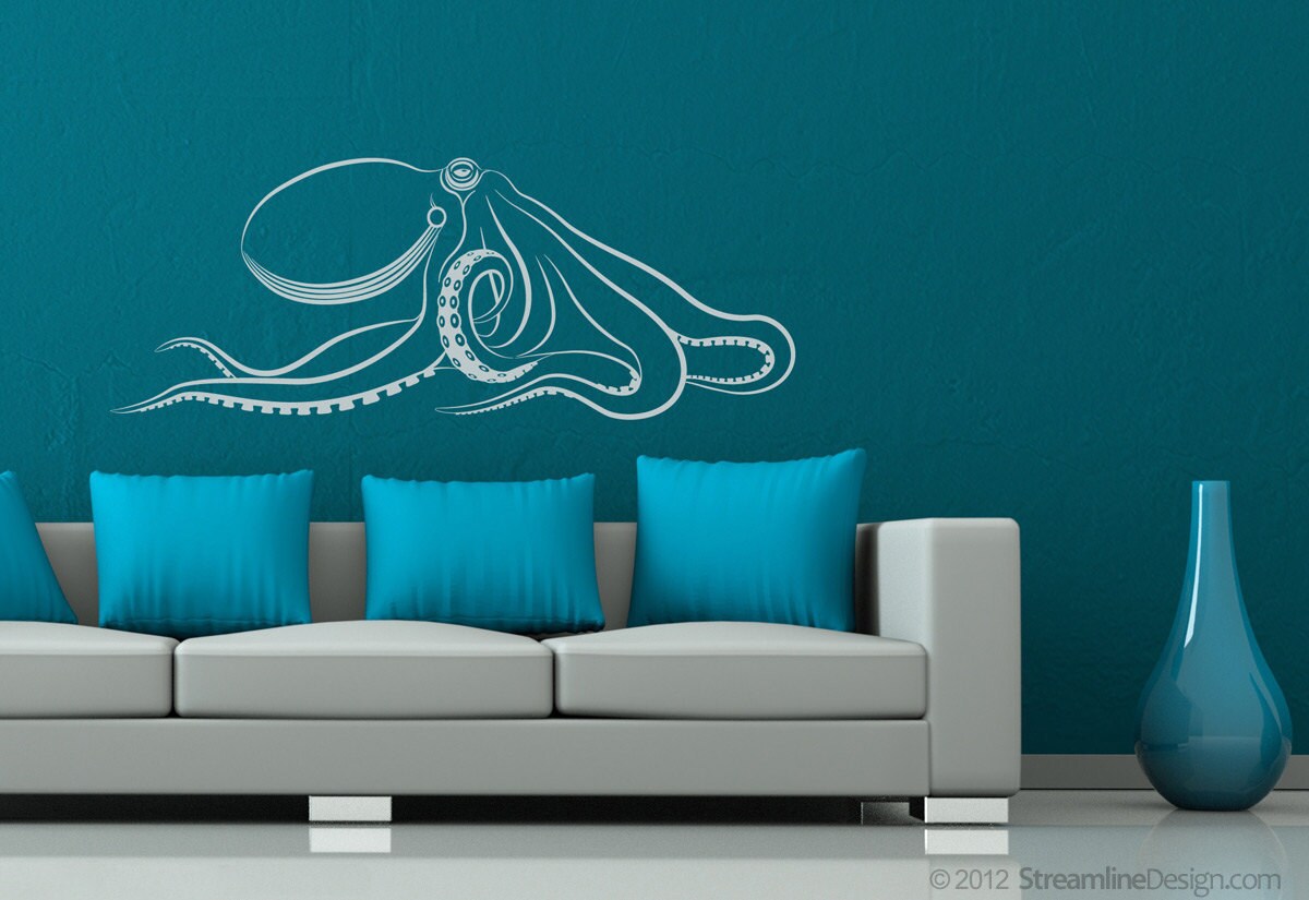Giant Octopus Wall Decal Large Octopus Decal Kraken Squid - Etsy