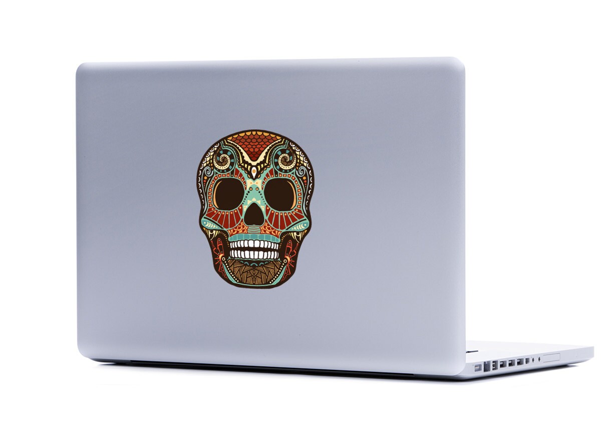 Ornate Skull Vinyl Laptop or Automotive Art FREE SHIPPING Detailed ...