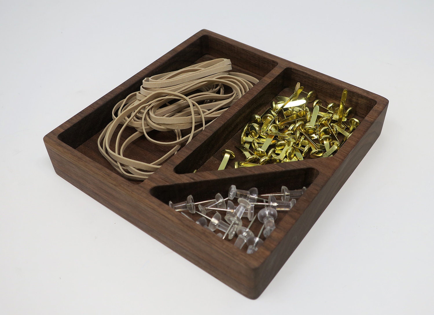 Walnut Tray Desk Organizer Memory Box Jewelry Tray Trinket | Etsy