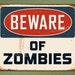 Beware of Zombies Printed Wall Decal Walking Dead Zombie | Etsy