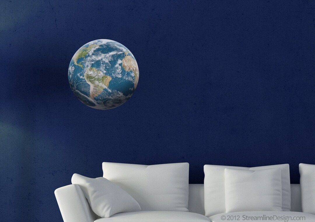 Earth Removable Printed Wall Decal | Astronomy Planets Nasa Space Theme ...