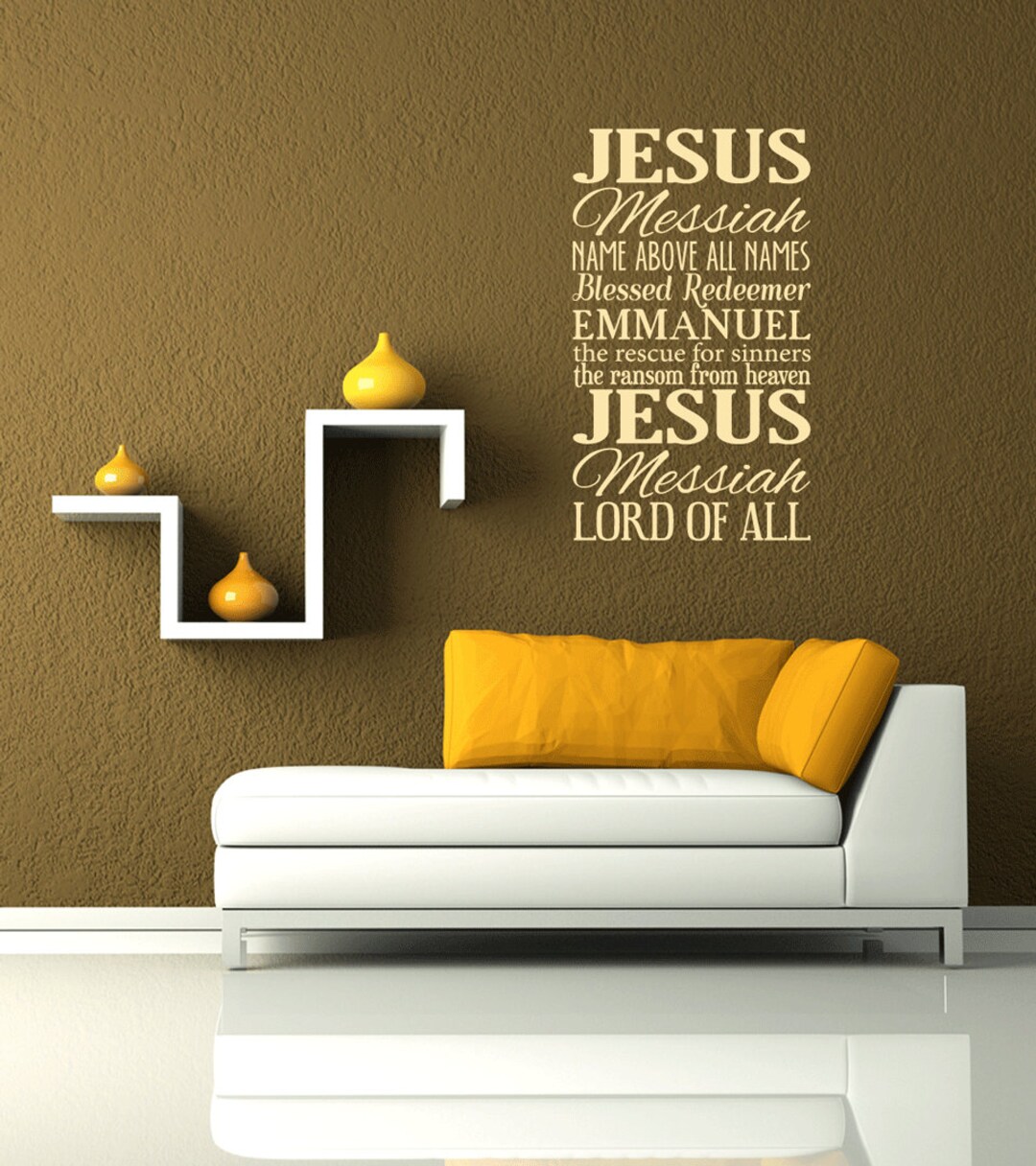 Names of Jesus Wall Decal | Jesus Christ Christian Wall Art Scripture ...