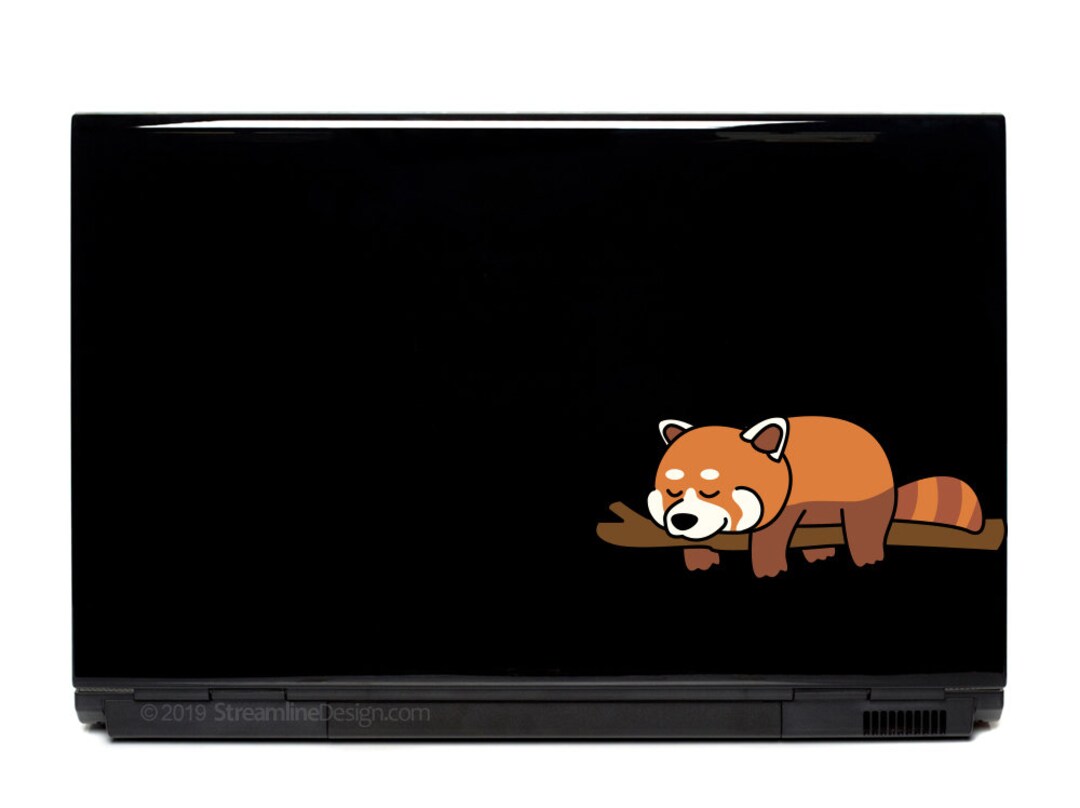 Sleepy Red Panda Laptop Decal | Red Panda Sticker FREE SHIPPING ...