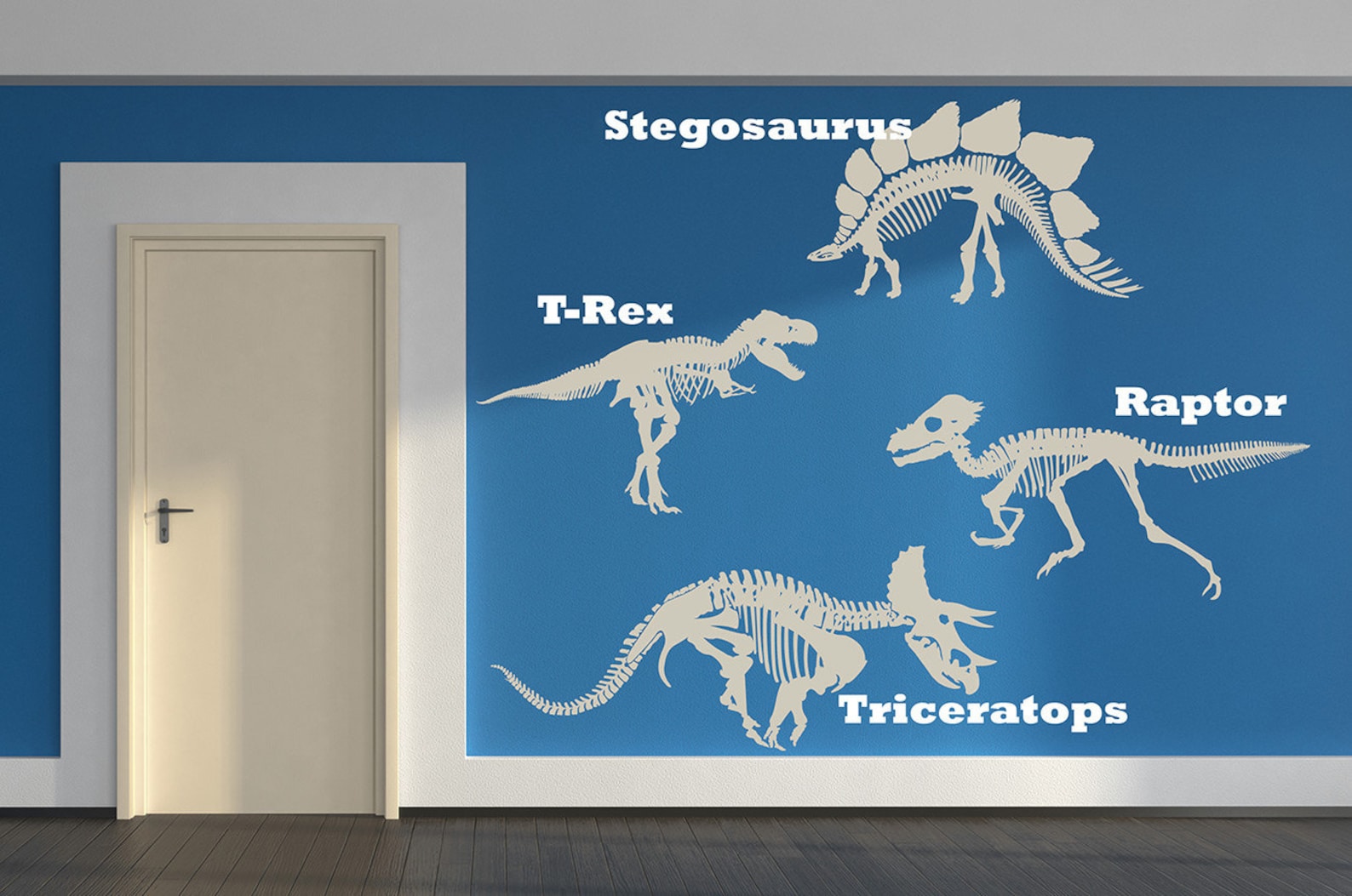 Dinosaur Skeletons Your Choice of One Wall Decal Stegasaurus - Etsy