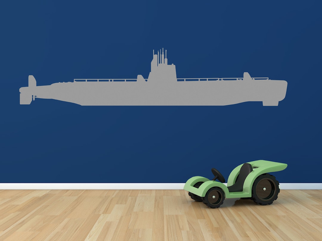 Big Submarine Wall Decal | Kids Bedroom Wall Sticker Playroom Wall Art ...