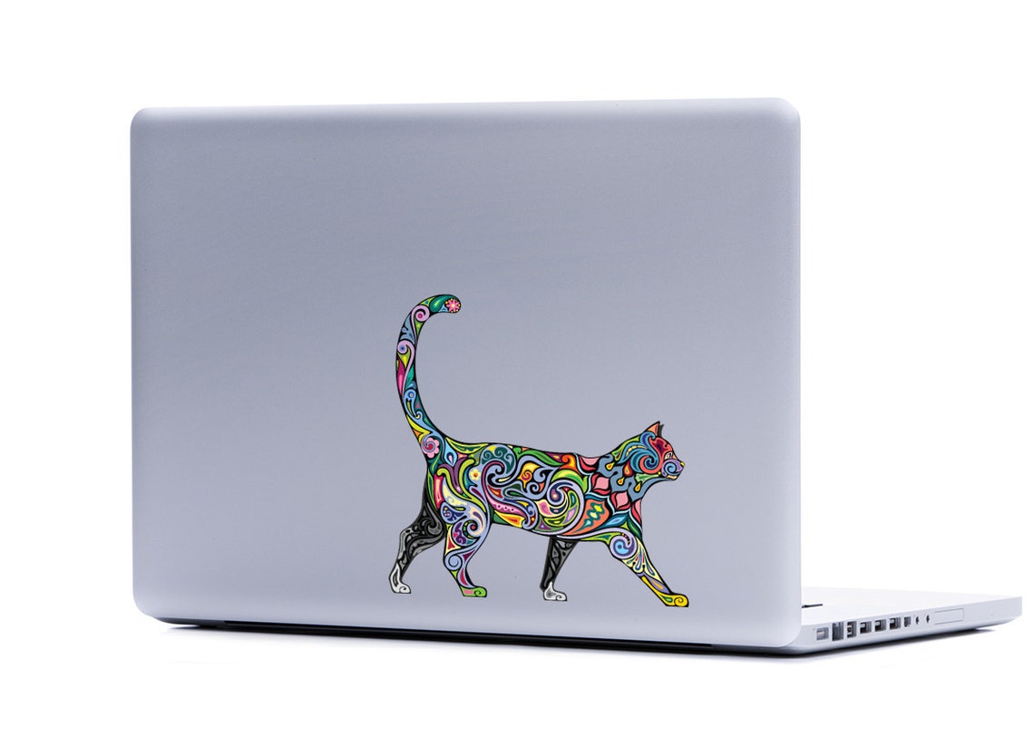 Ornate Cat Laptop Sticker Cat Lover FREE SHIPPING Kitten - Etsy