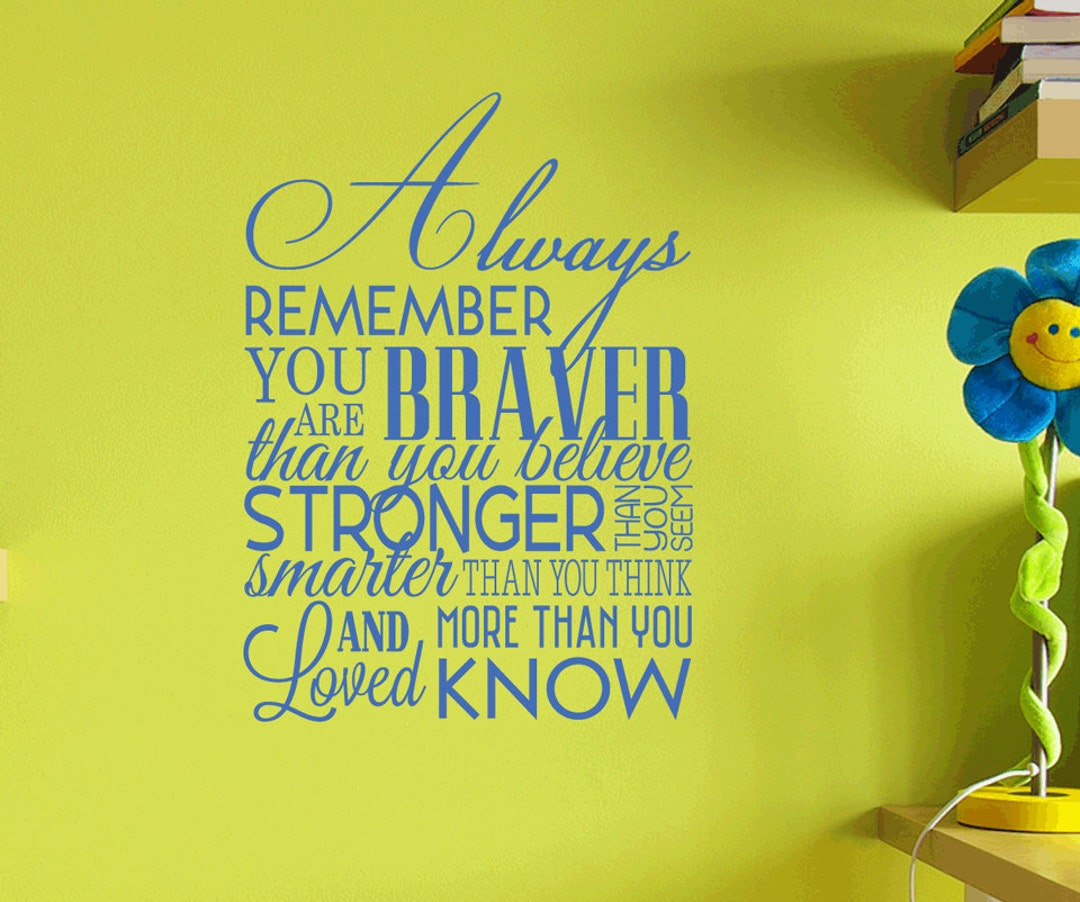 Always Remember Removable Wall Vinyl Decal Affirmations - Etsy