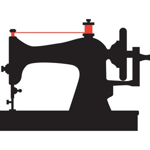 Vintage Sewing Machine Removable Vinyl Wall Decal | Sewing Wall Decal ...