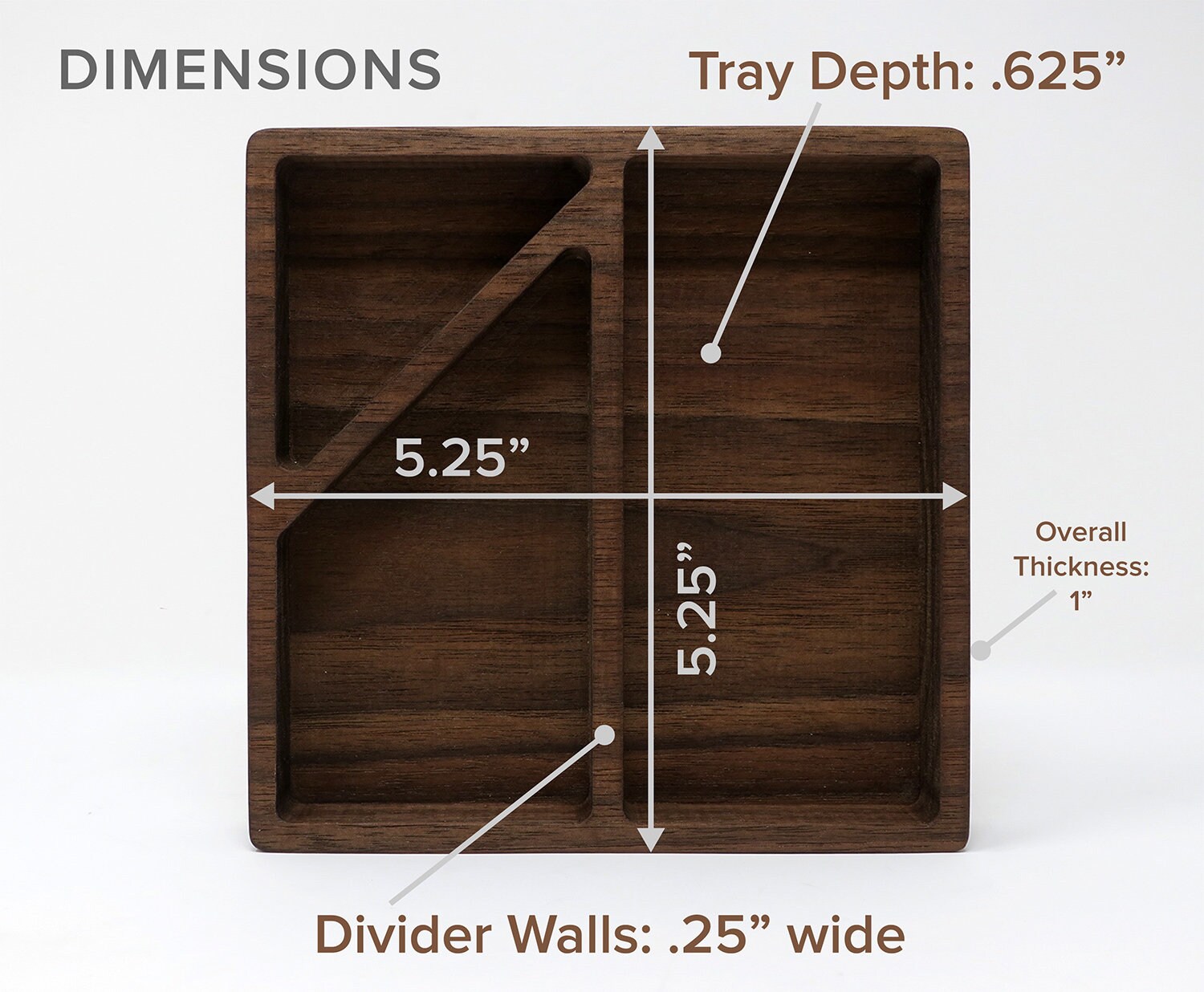 Walnut Tray Desk Organizer Memory Box Jewelry Tray Trinket | Etsy