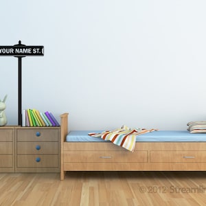 Personalized Street Sign Wall Decal: Custom Kids Room Decor - Etsy