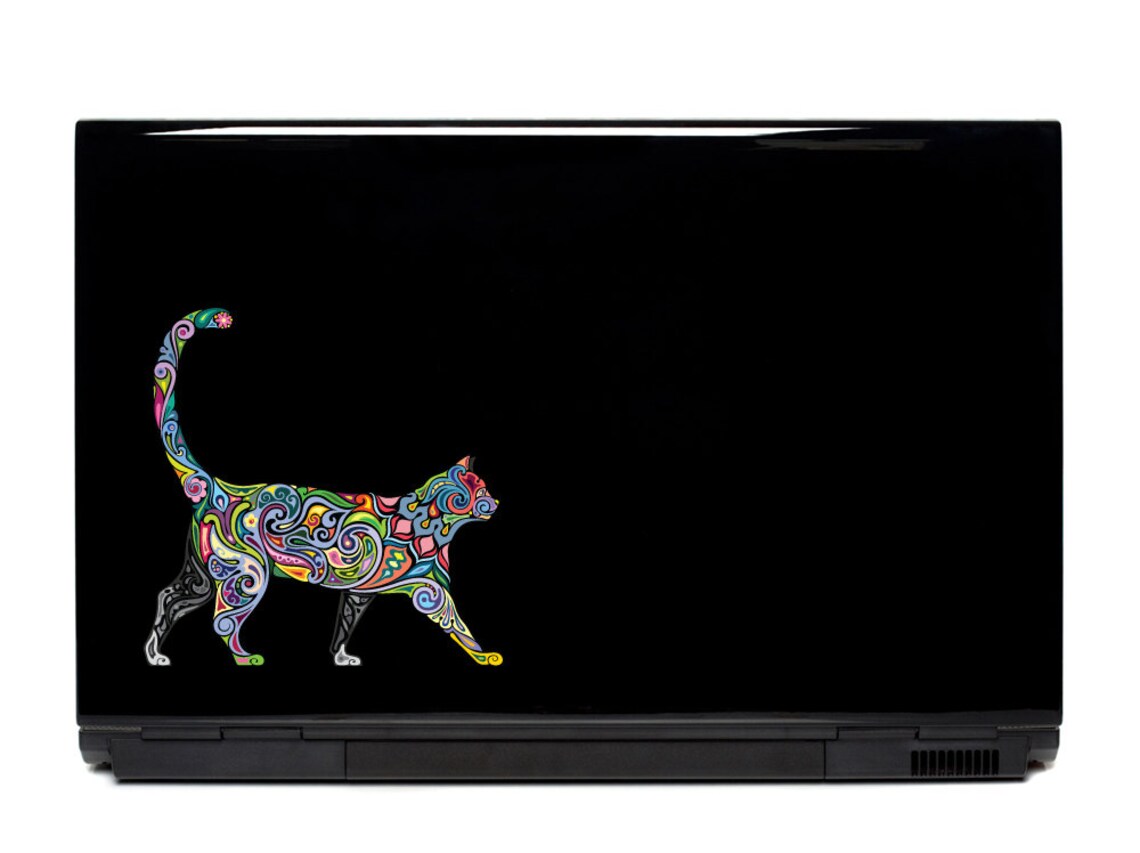 Ornate Cat Laptop Sticker Cat Lover FREE SHIPPING Kitten - Etsy