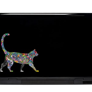 Ornate Cat Laptop Sticker | Cat Lover FREE SHIPPING Kitten Crazy Cat ...