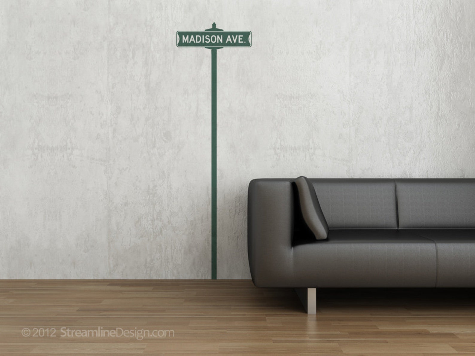 Vintage Street Sign Removable Vinyl Wall Decal Madison | Etsy