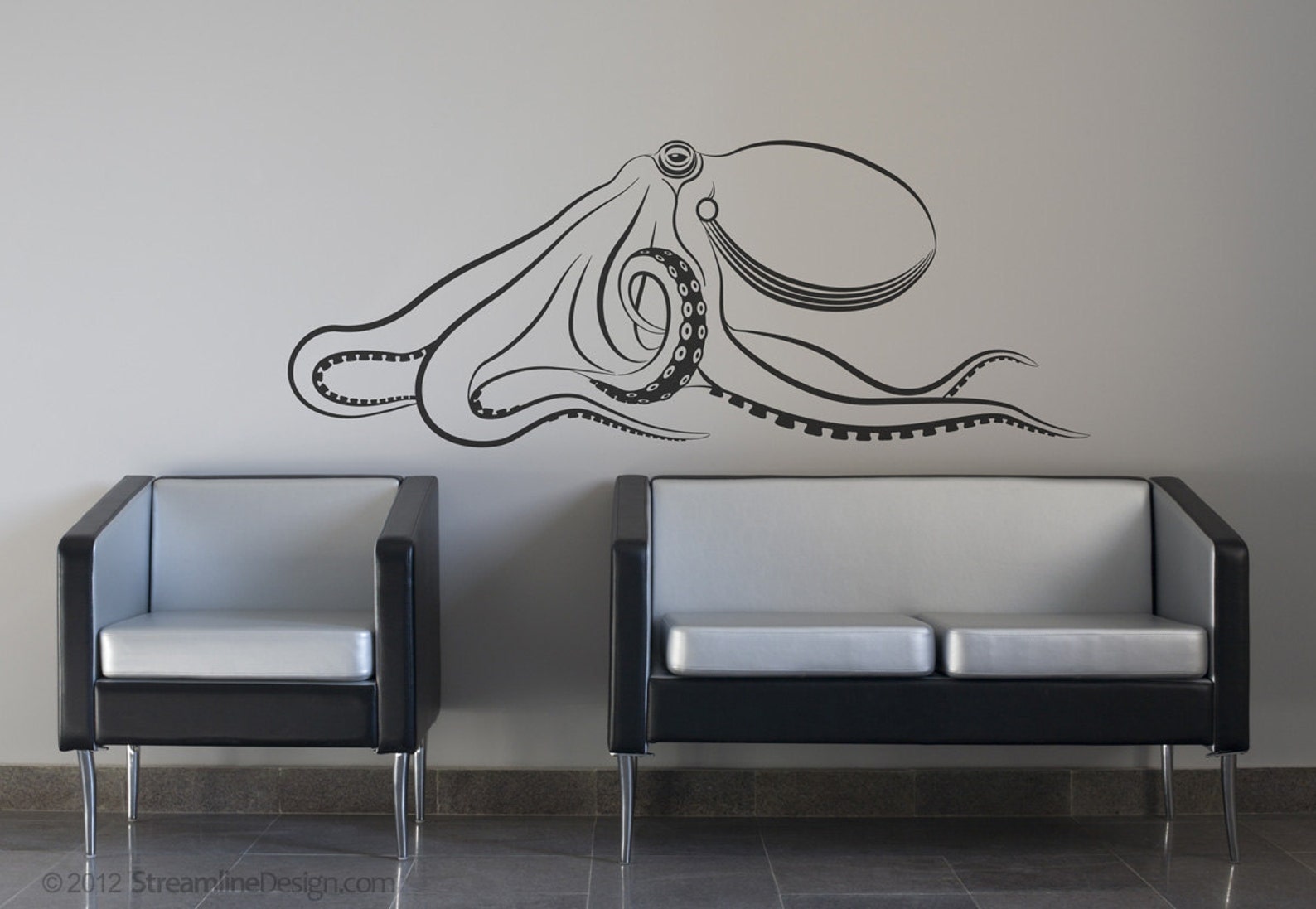 Giant Octopus Wall Decal large octopus decal kraken squid | Etsy