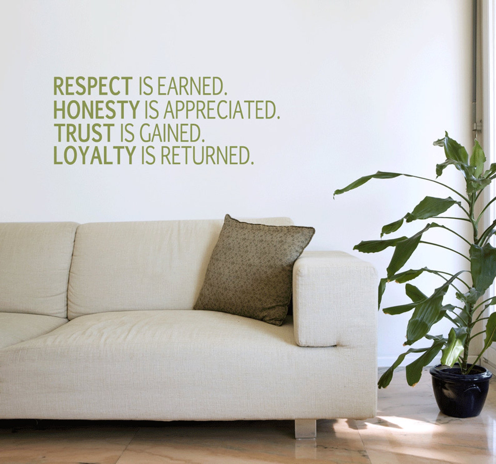 Respect Honesty Trust Loyalty Wall Decal Office Wall Decor - Etsy