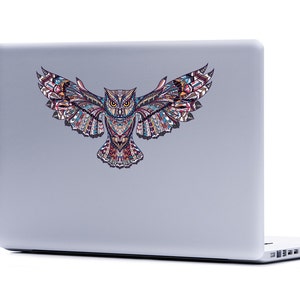 Flying Owl Vinyl Decal | Laptop Decal MacBook Decal Owl Decal Owl ...