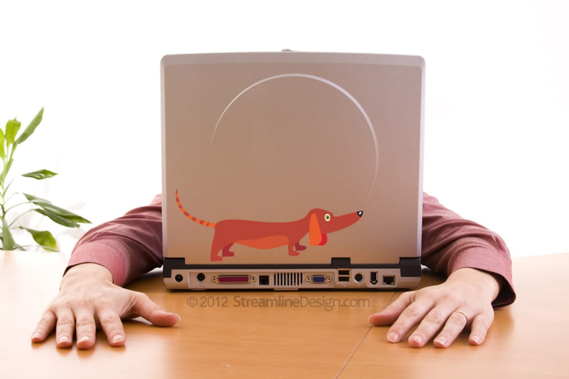 Dachshund Laptop or Automotive Decal Doxie Sticker Dachshund - Etsy