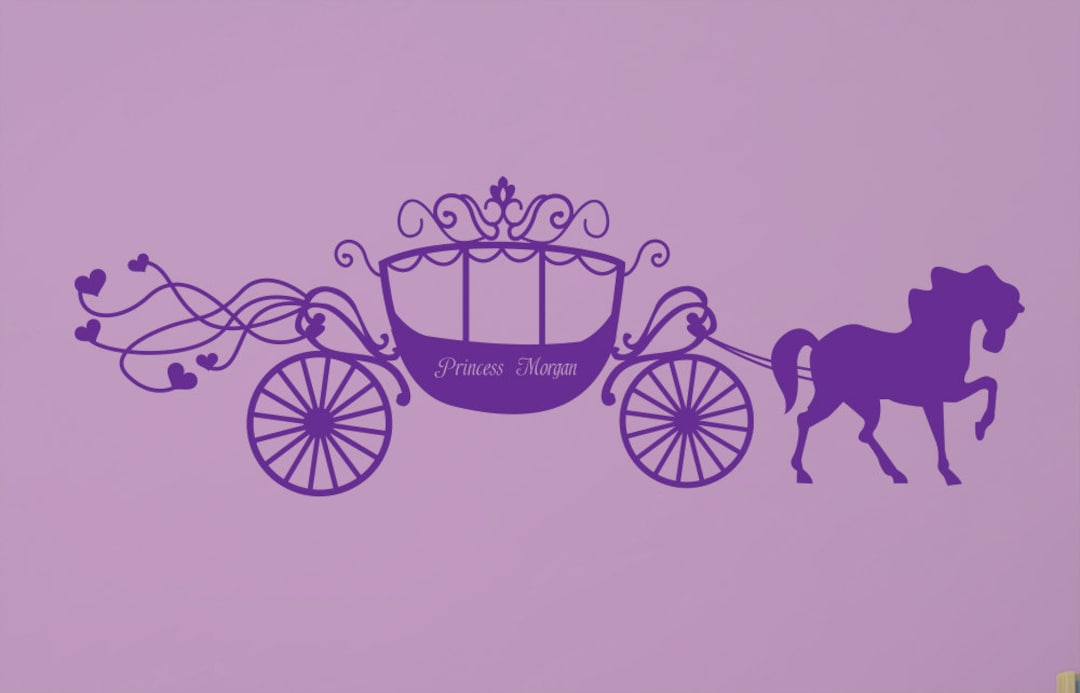 Princess Carriage Wall Decal: Personalized Girls Room Decor - Etsy