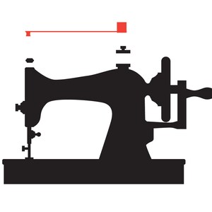 Vintage Sewing Machine Removable Vinyl Wall Decal | Sewing Wall Decal ...