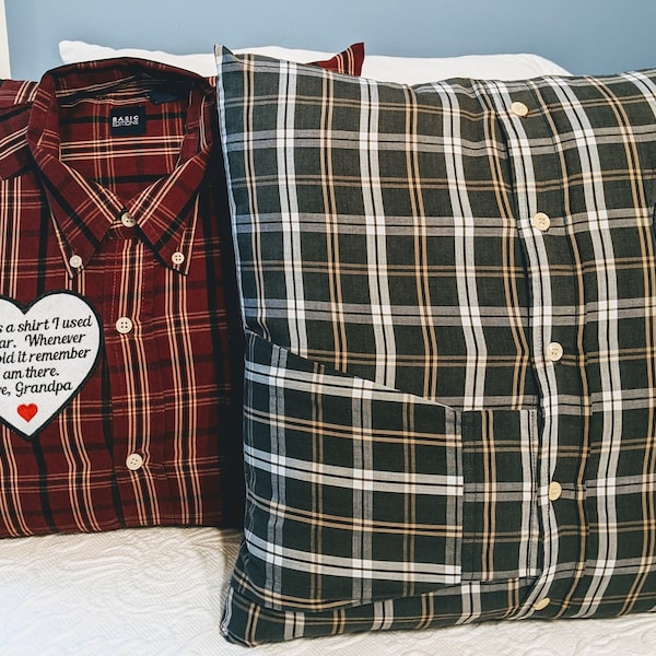 Memory Pillows Made With Loved Ones Clothing - Etsy