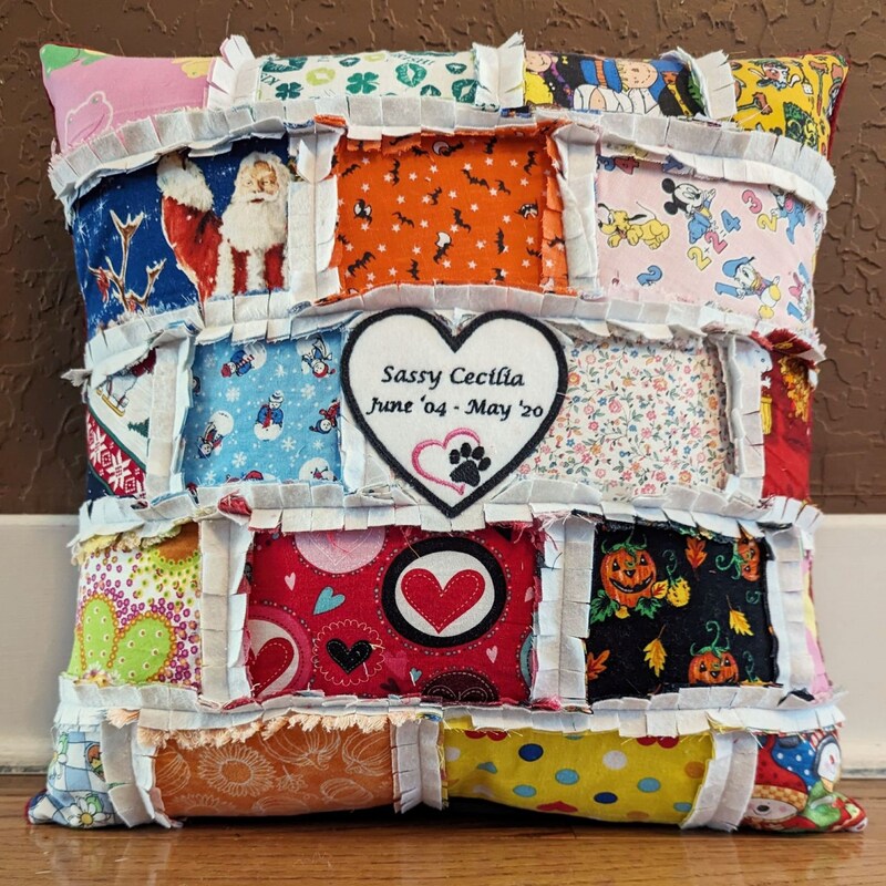 Rag Quilt Pillow - Etsy