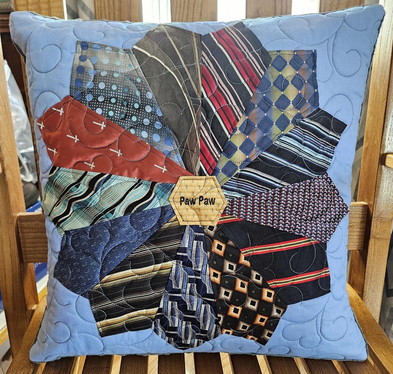 18 X 18 Neck Tie Memory Pillow - Etsy