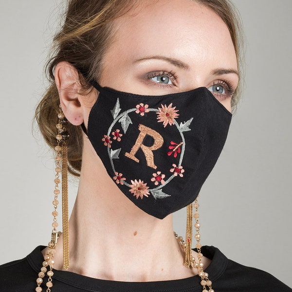 Monogrammed Mask - Etsy