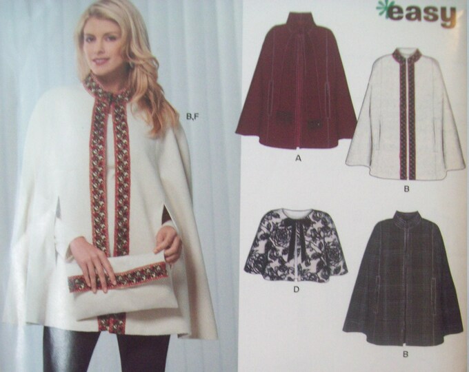 Poncho and Clutch New Look Pattern 6916 Sizes XS-XL Factory Fold Uncut ...