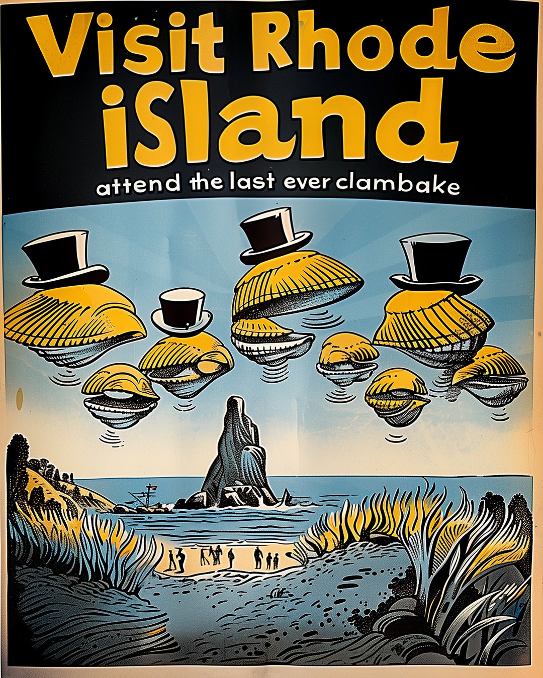 Rhode Island Clambake at Xanadu Point Zion Vonnegut Timequake Vintage ...