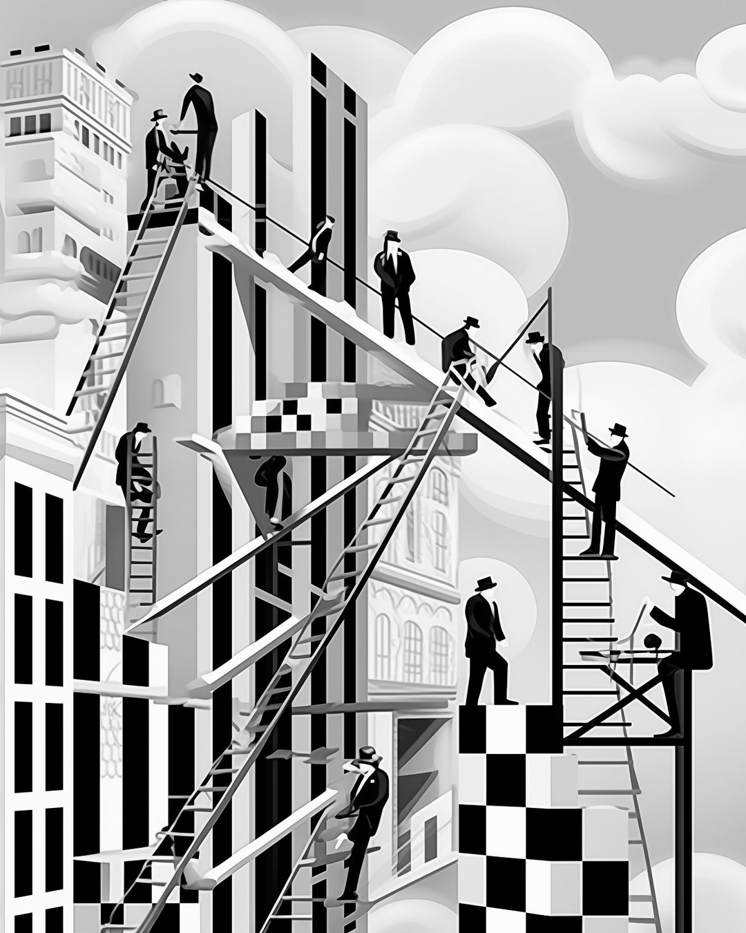 Skaffolding - Skanking up the Skyscrapers - Two Tone Black and White ...