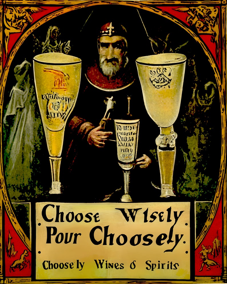 Indiana Jones Vintage Advertisement Ad Beer Wine Spirits Alcohol Choose ...