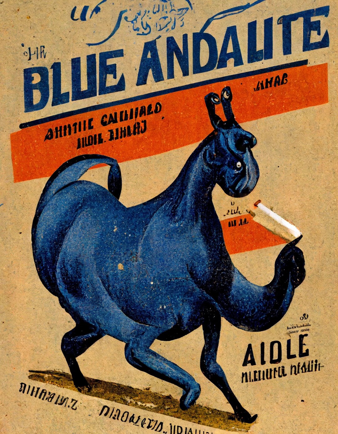 Blue Andalite Cigarette Butts Ad - Vintage Advertisement Cigarette ...