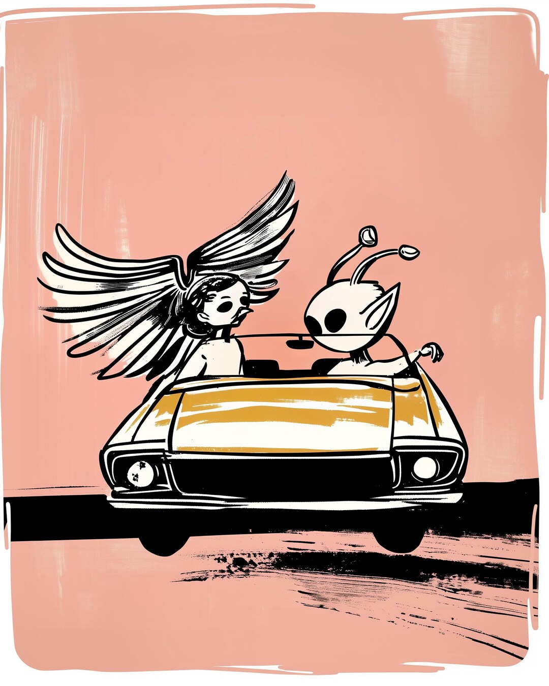 Tobias and Ax on a Road Trip in a Yellow Ford Mustang - Andalite Hawk ...