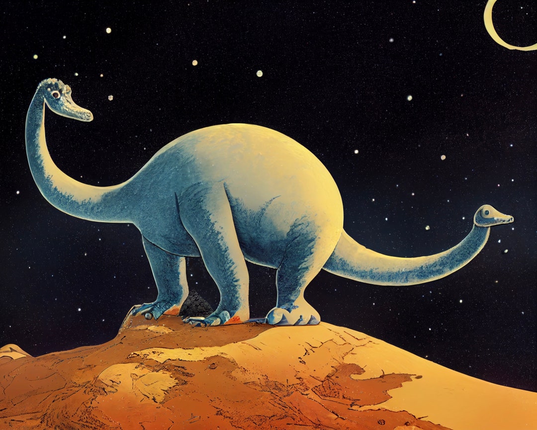 Brontosaurus and Apatosaurus Conversing - AI Dinosaur Illustration ...