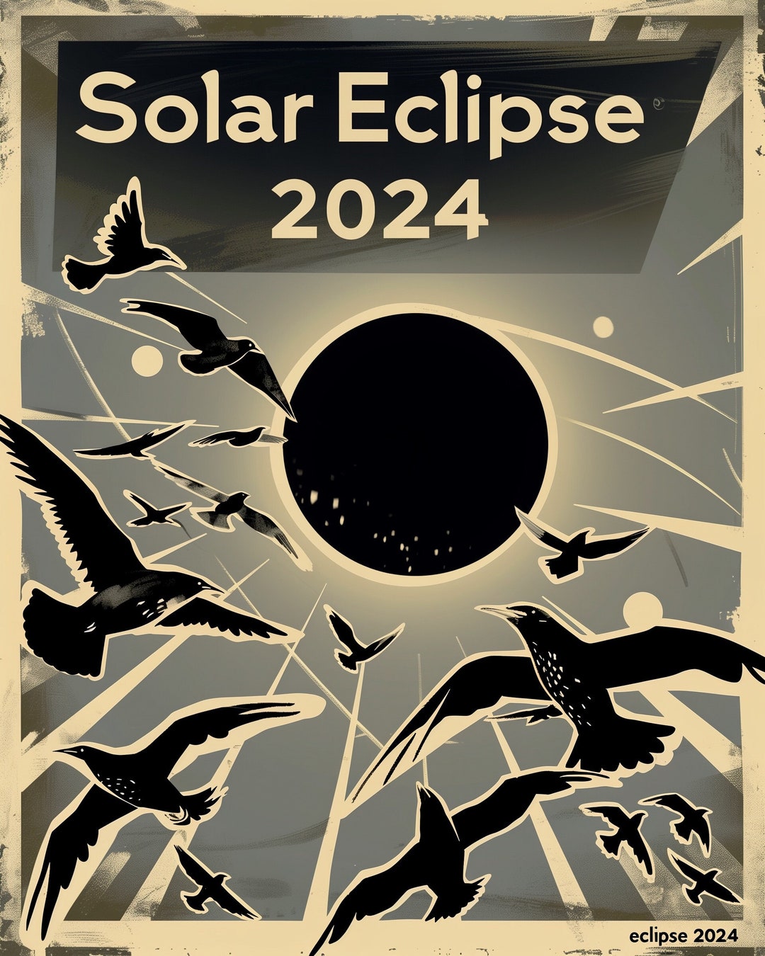 Solar Eclipse April 2024 Sort Sol Starling Bird Murmuration Blocks the ...