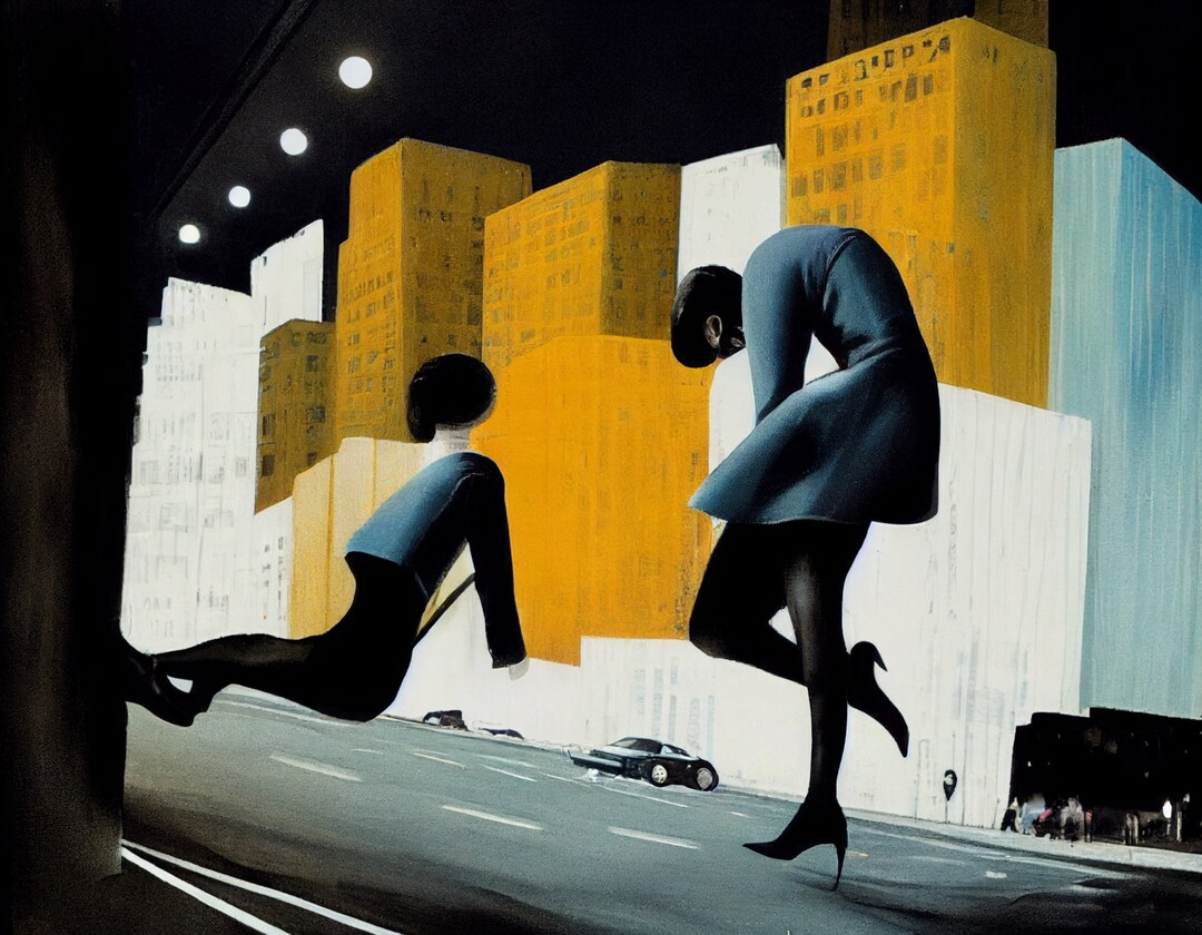 You Are Behemoth I Am Leviathan - AI Vintage City Surrealism Art Style ...