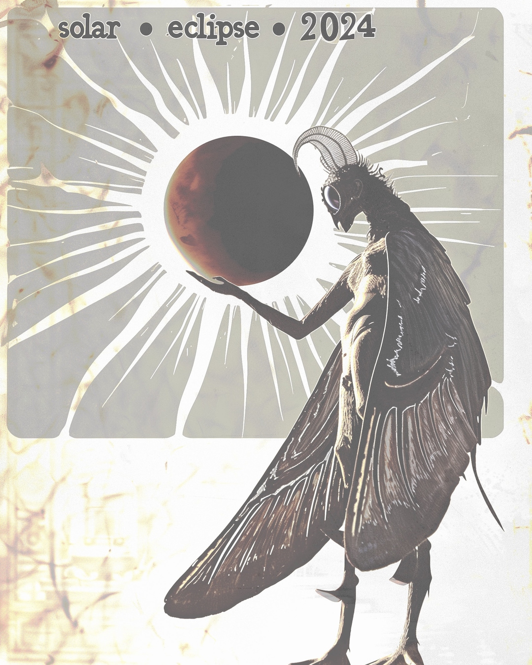 Mothman Wants More Night - Solar Eclipse April 2024 - Moon Blocks the ...