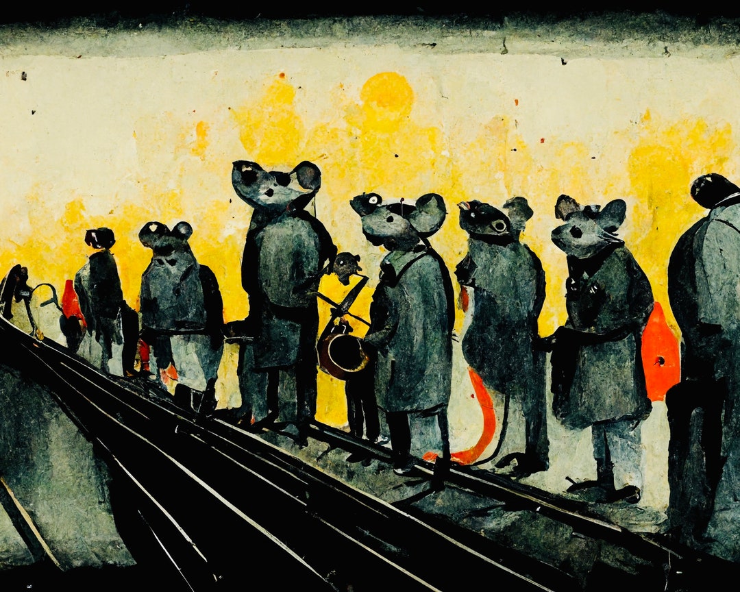 New York City Has Rats in the Subway - AI Vintage Abstract Surrealist ...