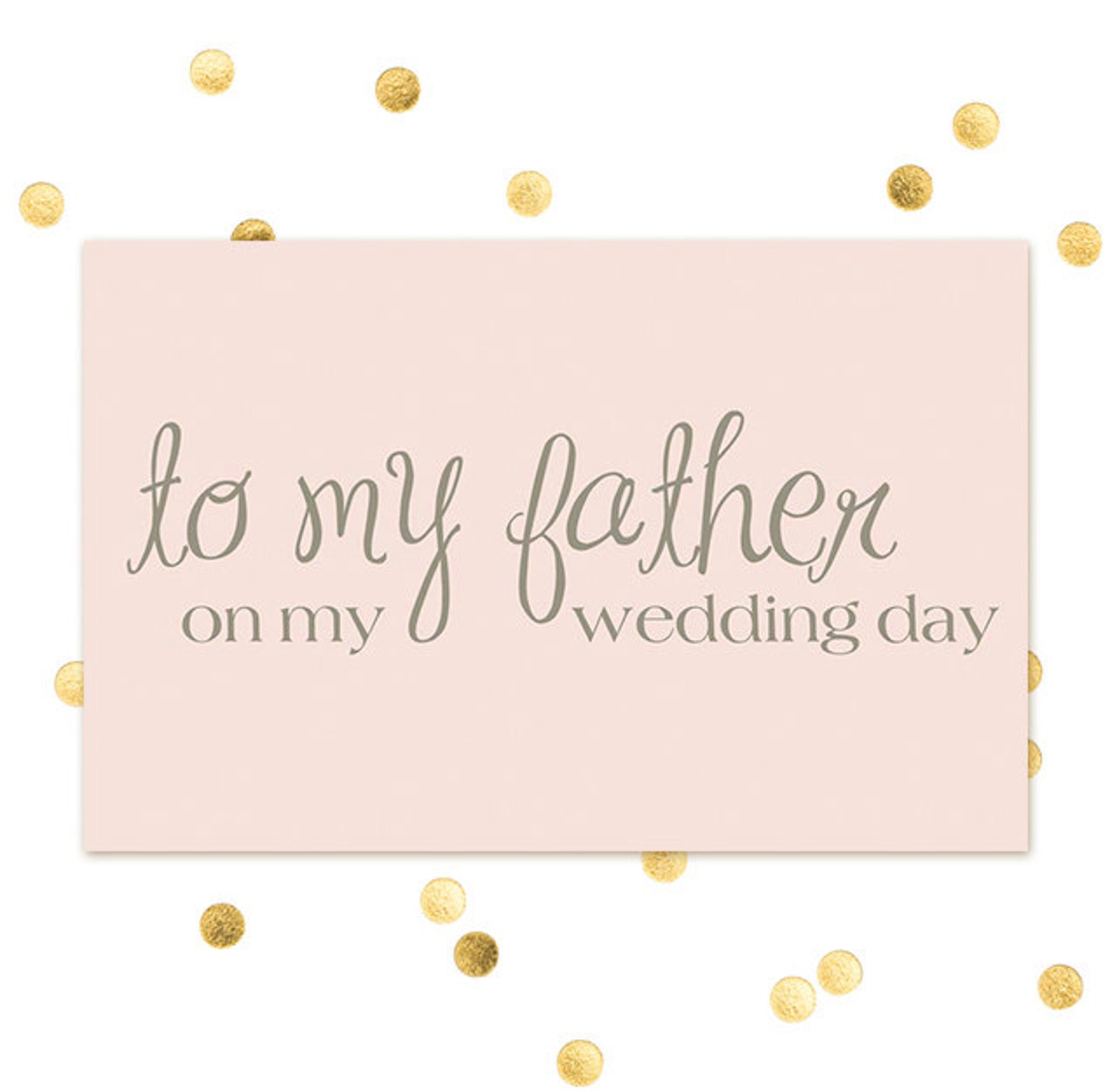 To My Father on My Wedding Day Note to Dad Wedding Day - Etsy Singapore
