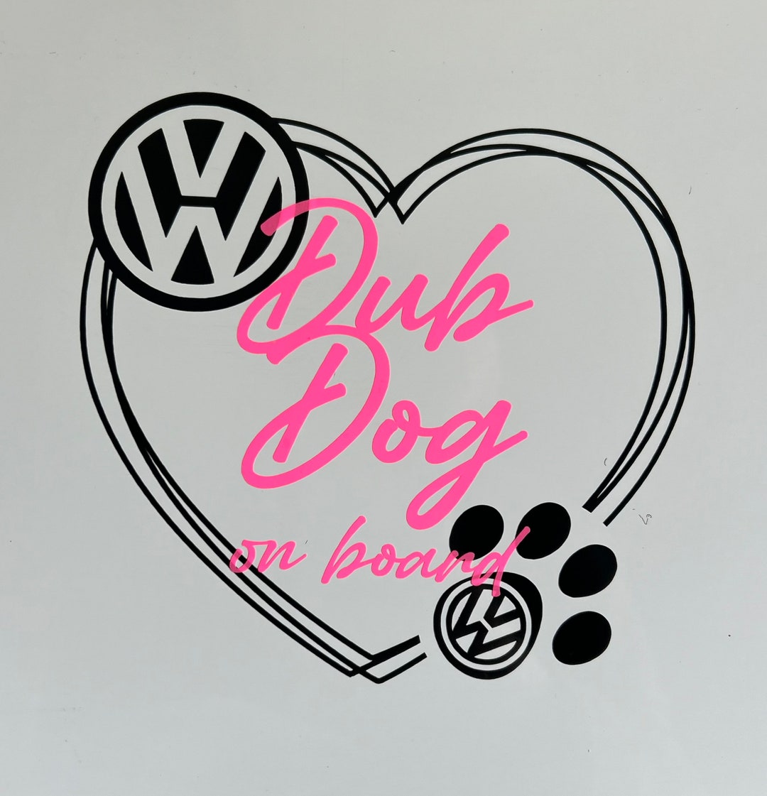 Volkswagon Inspired Vinyl Decal Sticker. VW Dub Dog - Etsy