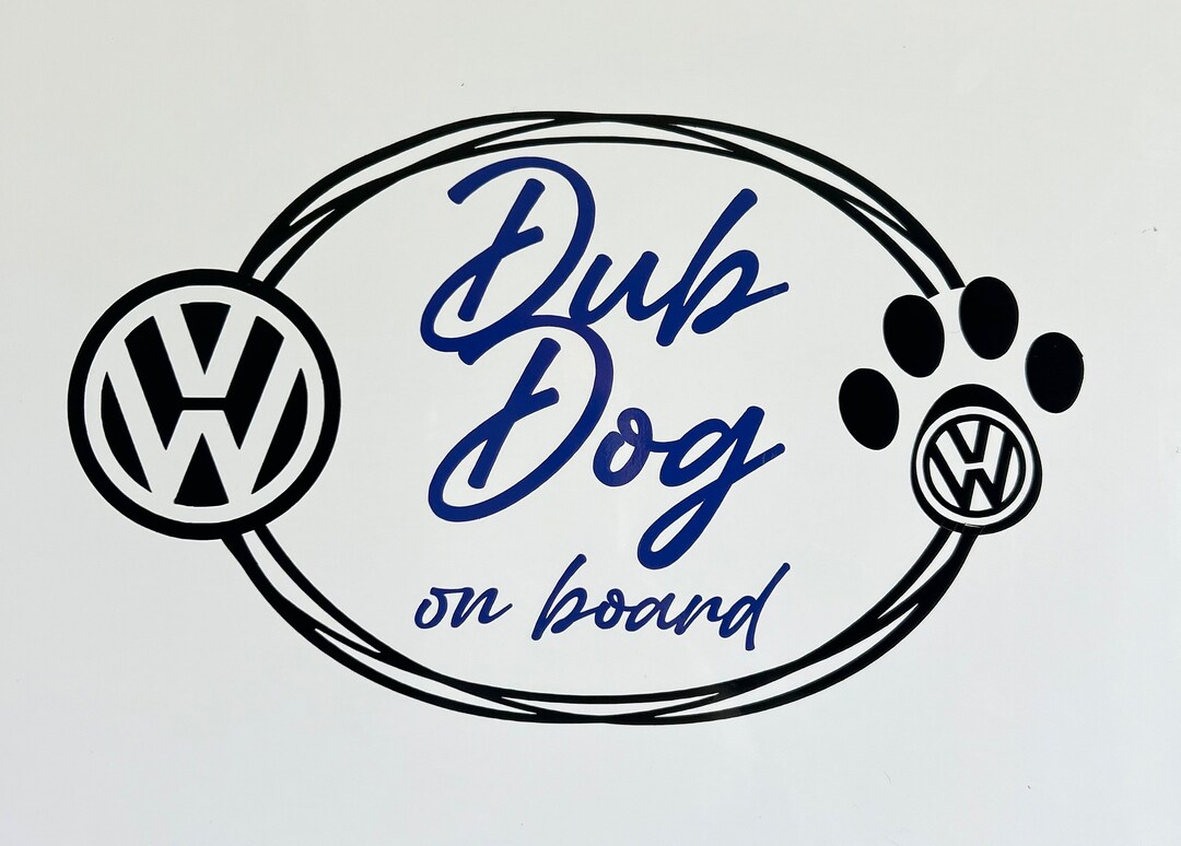Volkswagon Inspired Vinyl Decal Sticker. VW Dub Dog - Etsy