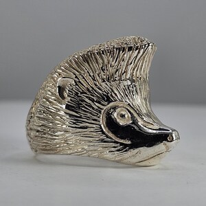 Hedgehog Ring, Handmade, Sterling Silver, Heavy - Etsy