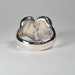 Broken Heart Ring Chunky Silver Ring Cracked Heart Open Statement Ring ...