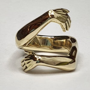 Handmade 9ct Gold Hug Ring: Friendship Cuddle Ring - Etsy