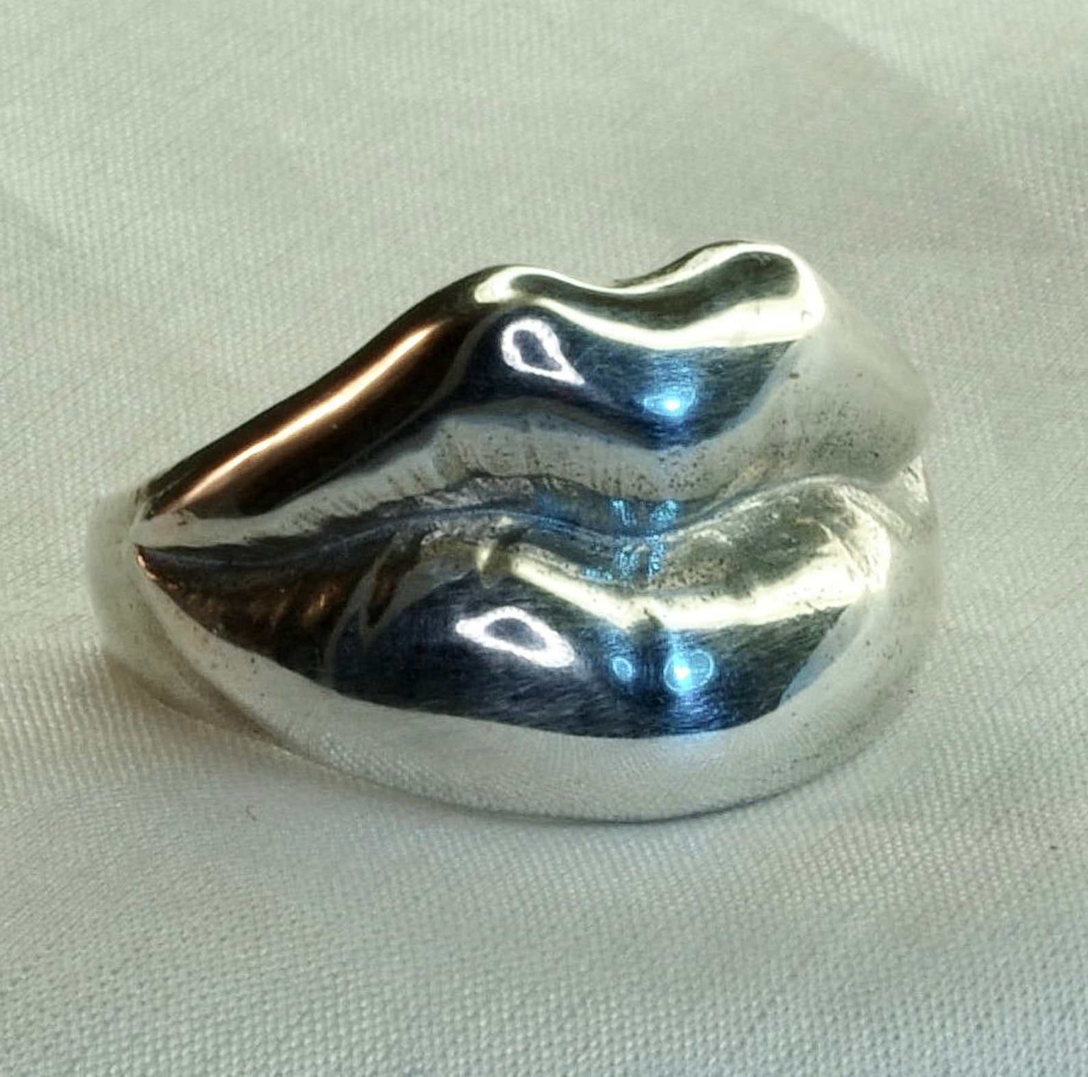 Lips ring sterling silver handmade unusual | Etsy