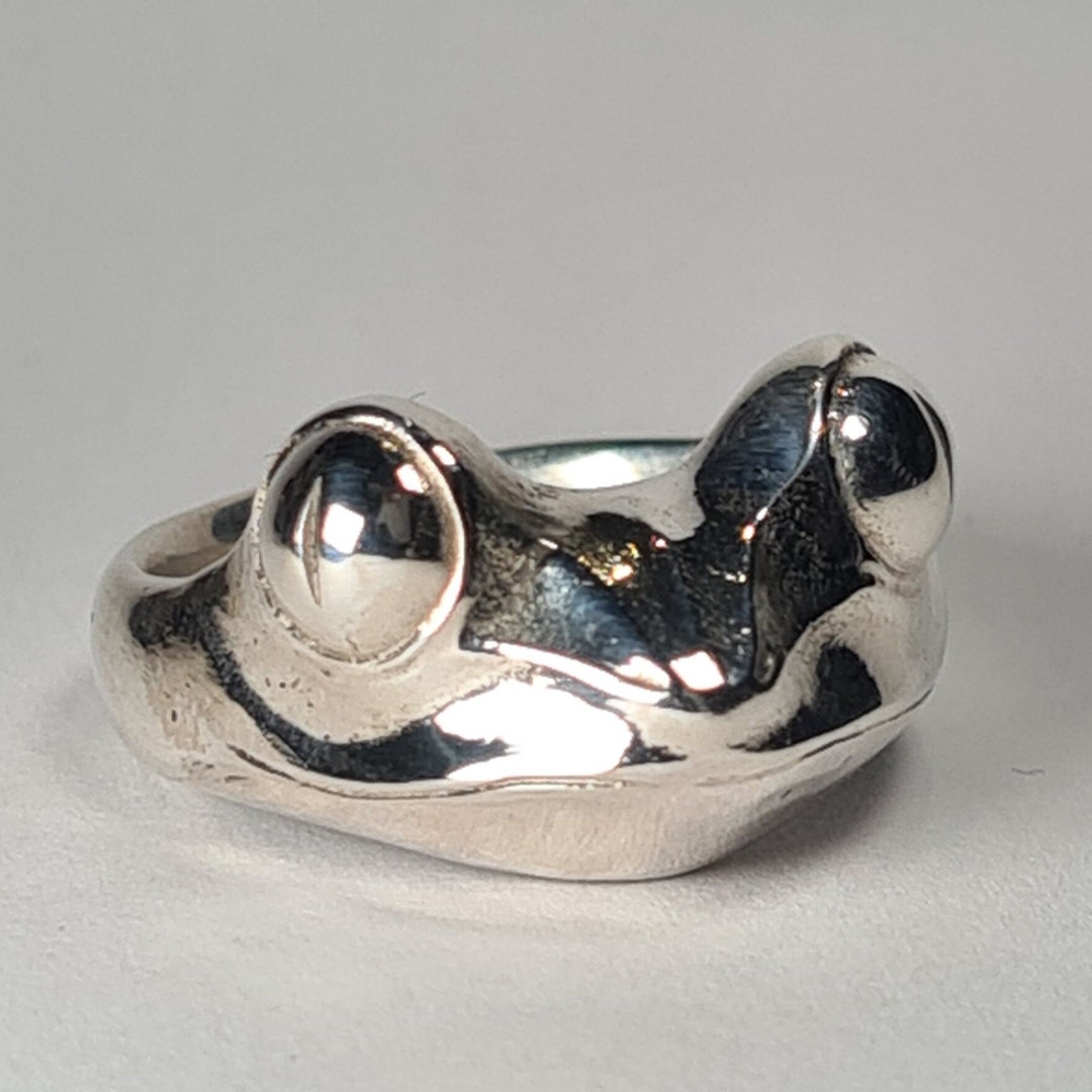Tree Frog Ring Sterling Silver - Etsy UK