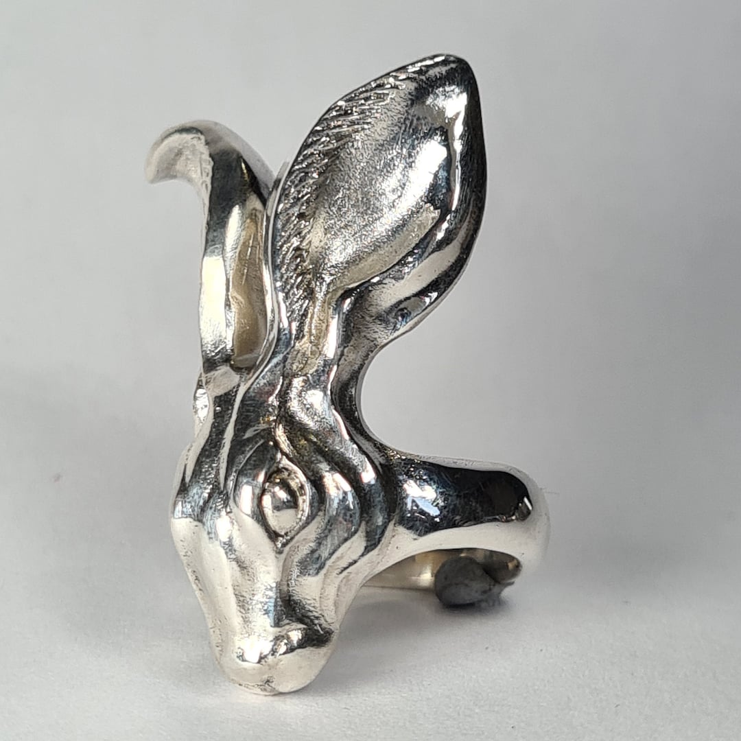 Hare Ring Sterling Silver Handmade - Etsy