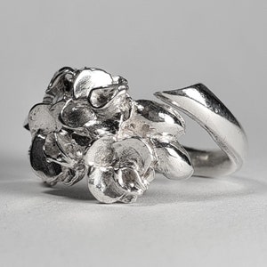 Orchid Ring Sterling Silver Handmade - Etsy