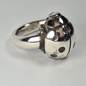 Ladybird Ladybug Ring Sterling Silver Handmade - Etsy